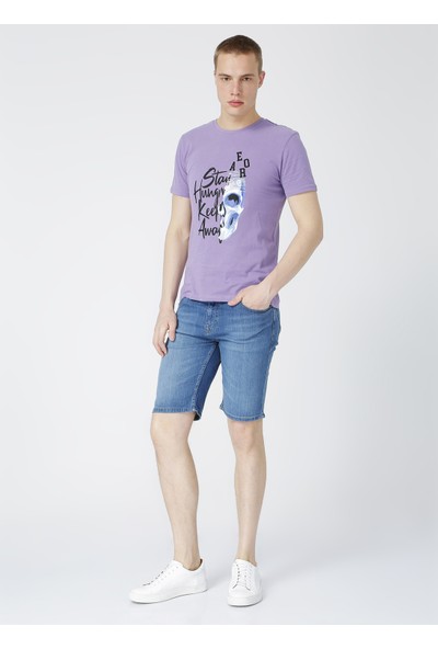 Aeropostale Cepli Açık Indigo Erkek Denim Şort