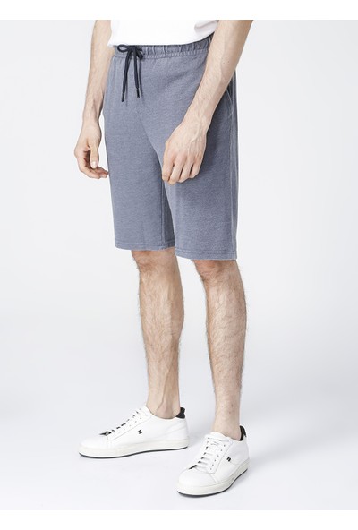 Limon Antrasit Devore Erkek Sweat Şort