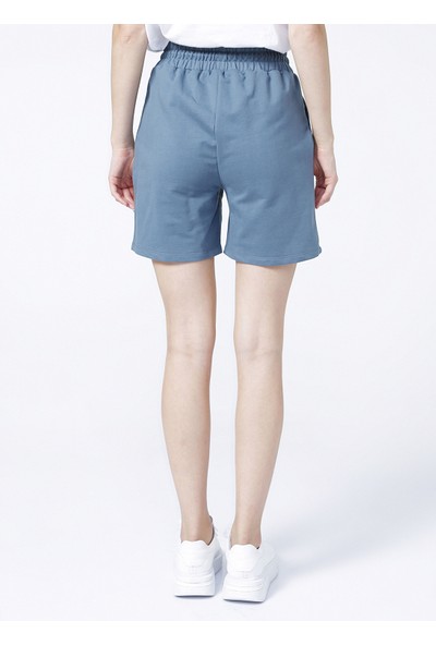 North Of Navy Bağlamalı Düz Petrol Kadın Şort