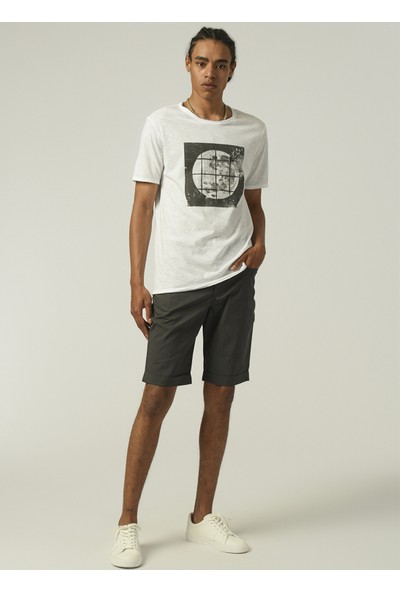 People By Fabrika Slim Fit Desenli Antrasit Erkek Bermuda Şort People By Fabrika Slim Fit Desenli Antrasit Erkek Bermuda Şort