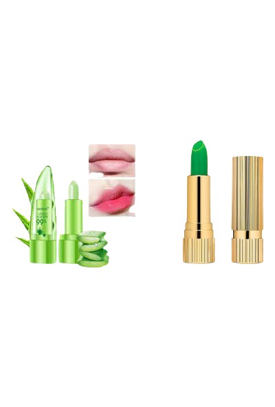 Roesia Rose Larimar 2'li Dudak Bakım Seti / Aloe Vera Lip Kırmızı Dudak Dolgunlaştırıcı - Magıc Lıpstıck & Sihirli Ruj Avantaj Seti