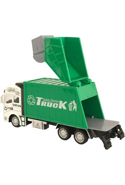 Tuengi Store Çek Bırak Yeşil Metal Çöp Kamyonu
