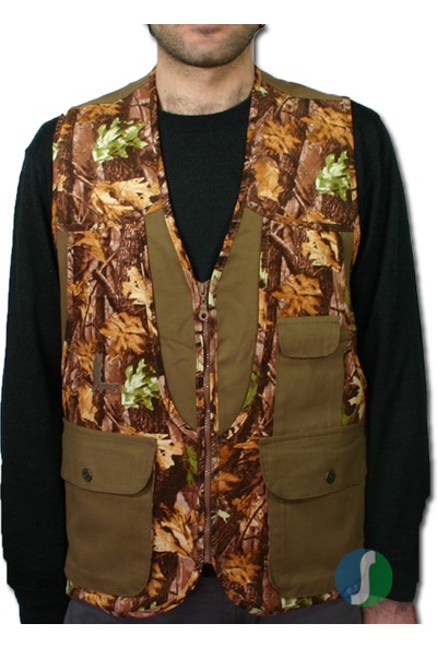 S-625-1 Şişe Cepli Toprak Meşe Yelek S