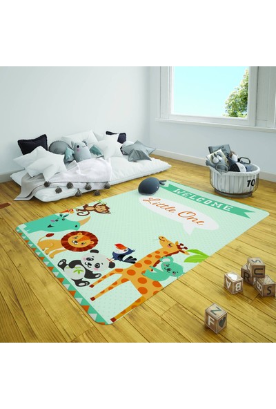 İnstababyrooms Yeşil Orman Desenli Dekoratif Kaymaz Tabanlı Yumuşak Dokulu Çocuk Odası Halısı İnstababyrooms Yeşil Orman Desenli Dekoratif Kaymaz Tabanlı Yumuşak Dokulu Çocuk Odası Halısı