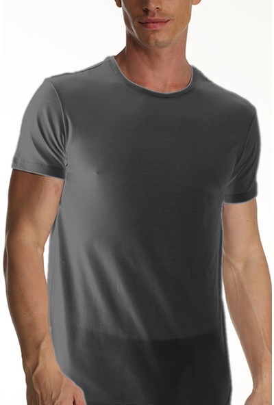 Çift Kaplan Erkek Elastanlı Gri Melanj T-Shirt 0954 Çift Kaplan Erkek Elastanlı Gri Melanj T-Shirt 0954