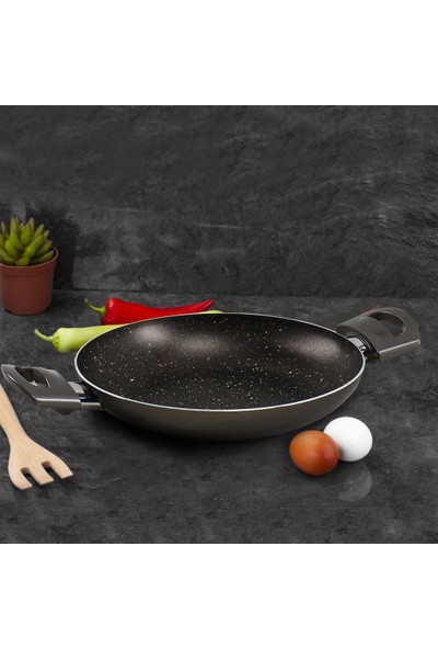 Papilla Tokyo 24 cm. Çift Kulplu Granit Tava Gri Papilla Tokyo 24 cm. Çift Kulplu Granit Tava Gri