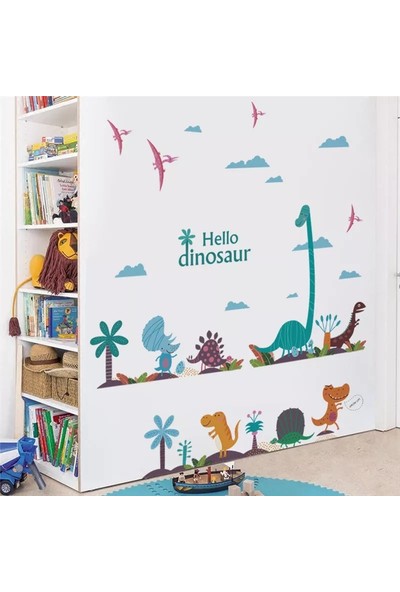 HTC Dinazor Palmiye Ağacı Çocuk Odası Duvar Sticker
