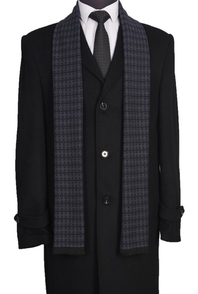 Esgue Desenli Lacivert & Indigo Renk Atkı & Kaşkol