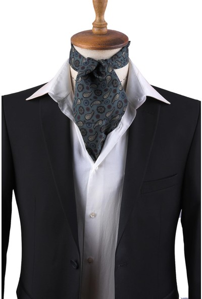 Kravatkolik Yeşil Şal Desen Erkek Fular K306 Kravatkolik Yeşil Şal Desen Erkek Fular K306