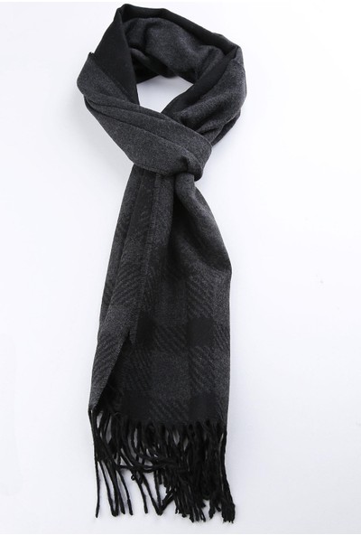 Kravatkolik Siyah - Füme Erkek Kaşkol K219