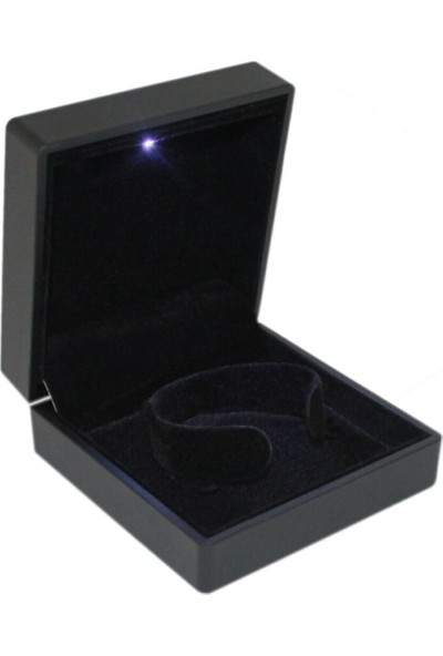 Özer Kutu Işıklı Kelepçe & Saat Siyah