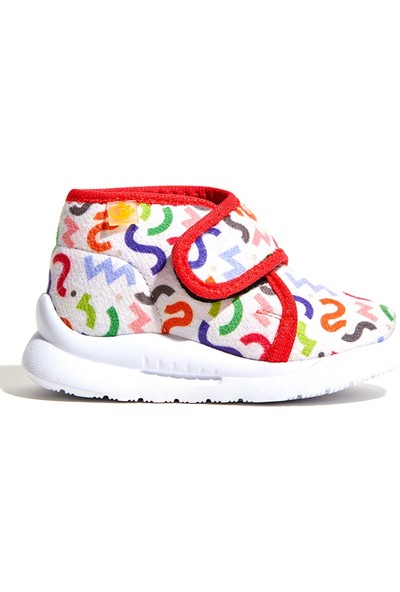 Puffy Beyaz Kız Çocuk Panduf