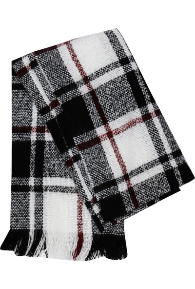 Polaris Siyah Beyaz Ekose Atkı-W Siyah Kadın Atkı Polaris Siyah Beyaz Ekose Atkı-W Siyah Kadın Atkı