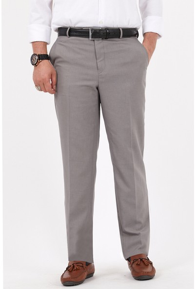 Maldia Erkek Büyük Beden Klasik Gri Kumaş Pantolon Maldia Erkek Büyük Beden Klasik Gri Kumaş Pantolon
