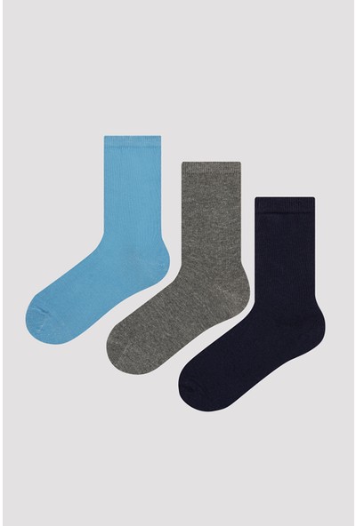 Penti Çok Renkli Dark Basic 3lü Soket Çorap