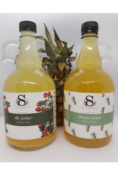 Süheylana Ananas Sirkesi 1 Lt + Alıç Sirkesi 1 Lt