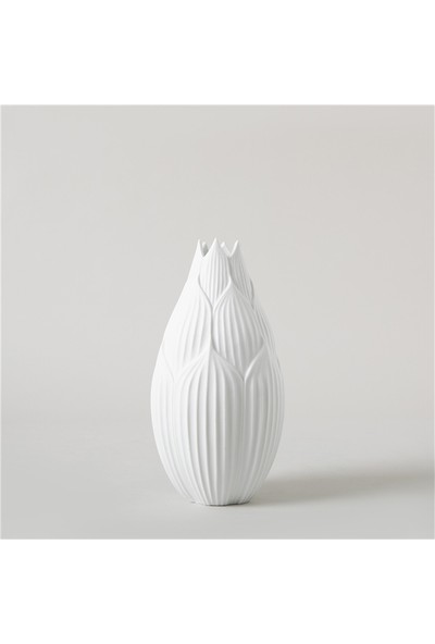 Chakra Belle Vazo 12 x 21 cm Beyaz Chakra Belle Vazo 12 x 21 cm Beyaz