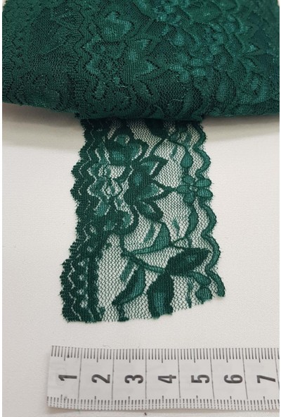 Hayalperest Boncuk Koyu Yeşil Likralı Esnek Dantel Hayalperest Boncuk Koyu Yeşil Likralı Esnek Dantel