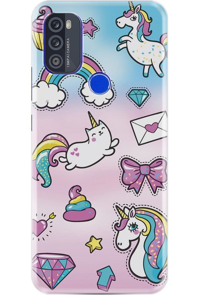 Reeder P13 Blue Max 2021 Kılıf Silikon Desen Özel Seri Unicorn Mektup 1800 Reeder P13 Blue Max 2021 Kılıf Silikon Desen Özel Seri Unicorn Mektup 1800