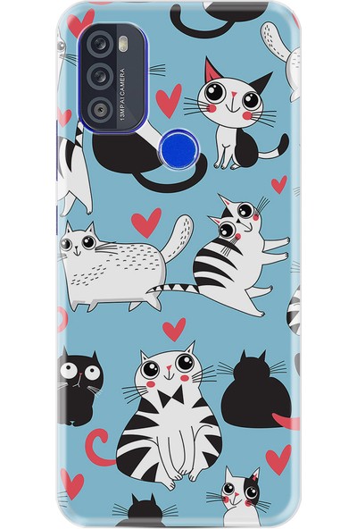 Reeder P13 Blue Max 2021 Kılıf Silikon Desen Özel Seri Kedicikler 1772