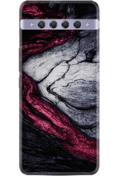 Tcl 10 Plus Kılıf Silikon Desen Özel Seri Purple Gray Marble 1617 Tcl 10 Plus Kılıf Silikon Desen Özel Seri Purple Gray Marble 1617