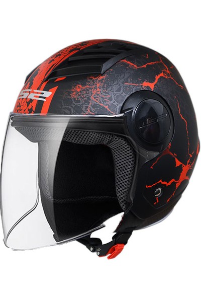 Ls2 Aırflow Snake Mat Siyah-Kırmızı Kask Ls2 Aırflow Snake Mat Siyah-Kırmızı Kask