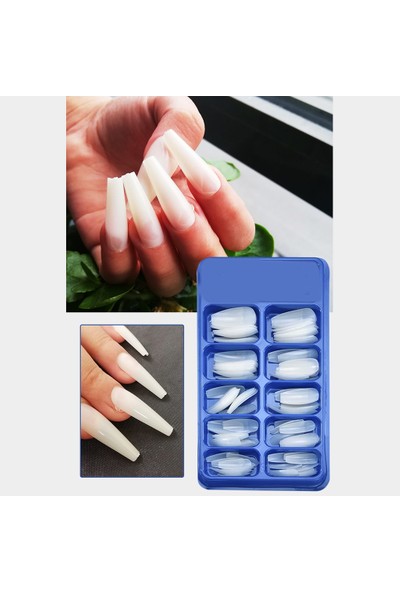 Xolo 100 Adet Balerin Tırnak Takma Tırnak Krem XL239