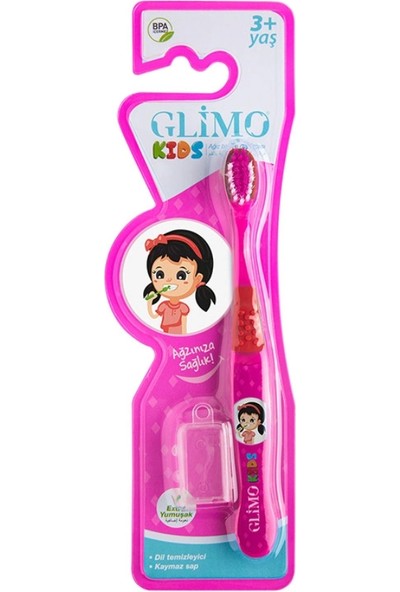 Glimo Kids Ekstra Yumuşak Diş Fırçası 3+ Yaş ( Pembe )