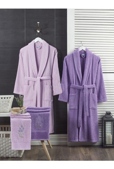 Havlulu Bornoz Seti 4\'lü