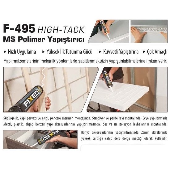 Fixed F495 Fixed Ms Polimer Yapıştırıcı High-Tack 495 G Fiyatı