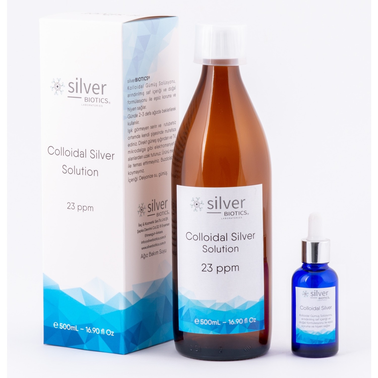 Silver Biotics Laboratories 23 Ppm 500 ml Cam Şişe + Cam Fiyatı