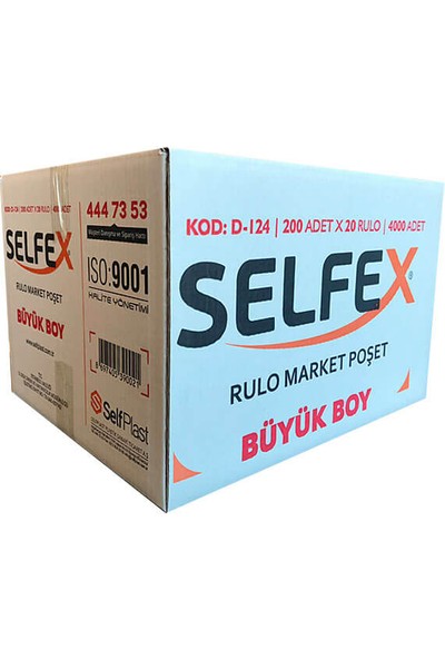 Selfex Rulo Şeffaf Atlet Market Manav Poşet Büyük Boy 200 Adet Selfex Rulo Şeffaf Atlet Market Manav Poşet Büyük Boy 200 Adet
