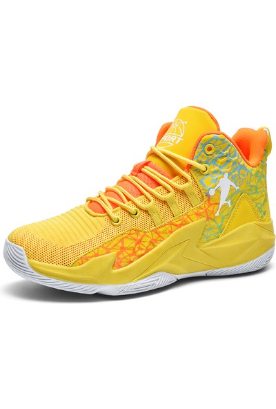 Sitong Geometrik Grafik Sarı Basketbol Ayakkabı (Yurt Dışından)