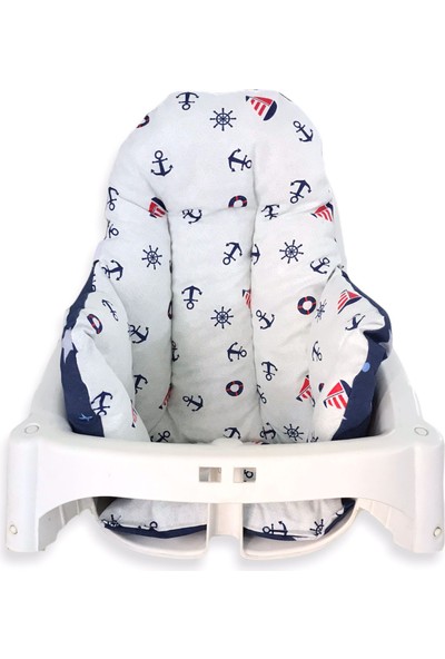 Bebek Özel Bebek/çocuk Mama Sandalyesi Minderi Denizci Desen ve Lacivert Yıldızlı Bebek Özel Bebek/çocuk Mama Sandalyesi Minderi Denizci Desen ve Lacivert Yıldızlı