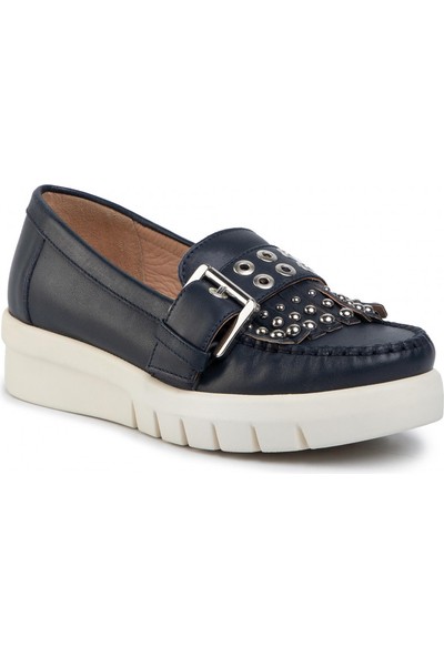 Geox Wimbley Kadın Loafer Ayakkabı Lacivert