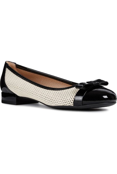 Geox Wistrey Kadın Babet Ayakkabı Siyah/beyaz