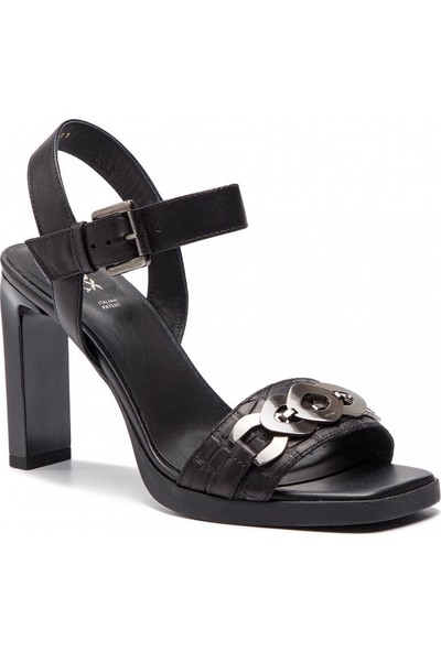 Geox Jenieve Kadın Deri Topuklu Ayakkabı Siyah