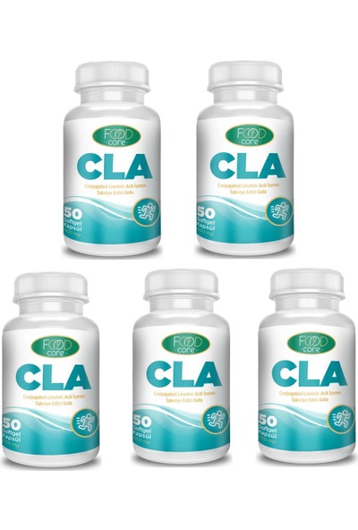 Food Core Cla Linoleic Acit 5'li Set 5X50 Kapsül Food Core Cla Linoleic Acit 5'li Set 5X50 Kapsül