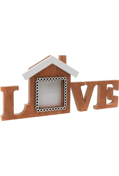 Boyner Evde Ahşap Love Yazılı Kahverengi Çerçeve
