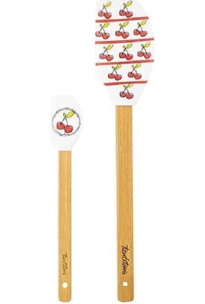 Tantitoni Vişne Desenli 2'li Silikon Spatula Seti
