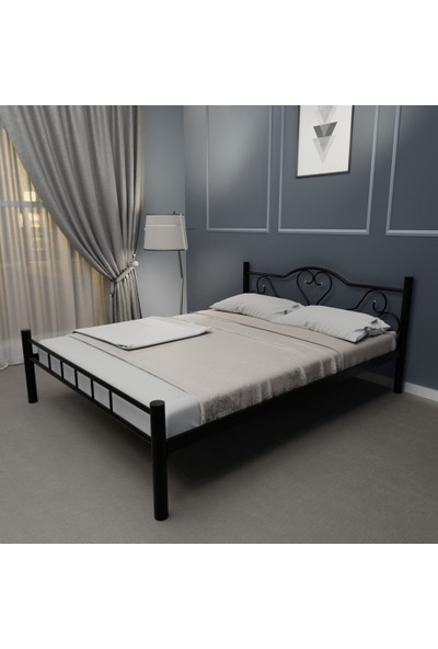 Evger K50 Siyah Metal Karyola Tek Kişilik Yataksız Evger K50 Siyah Metal Karyola Tek Kişilik Yataksız