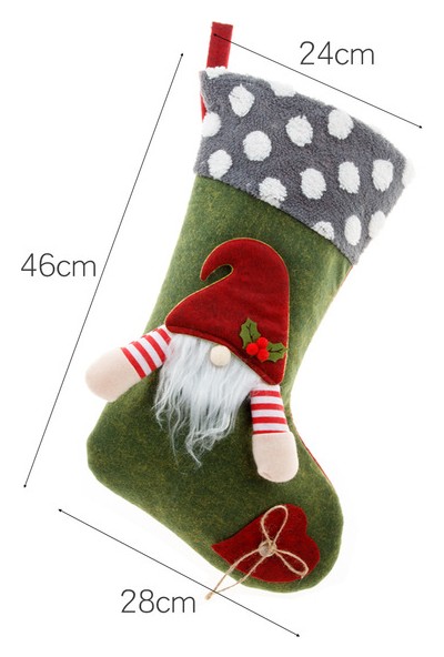 Easytoys Noel Çorabı Büyük Noel Hediyelik Çantalar Şömine Dekorasyon Çorapları Yeni Yıl Şekerlik