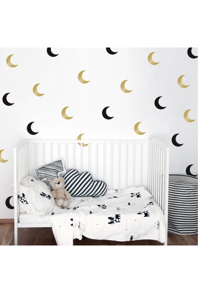 Hediye Postası Hilal Ay Duvar Çıkartmaları Seti Çıkartmalar Gold ve Siyah 8 cm 25 Adet Hediye Postası Hilal Ay Duvar Çıkartmaları Seti Çıkartmalar Gold ve Siyah 8 cm 25 Adet