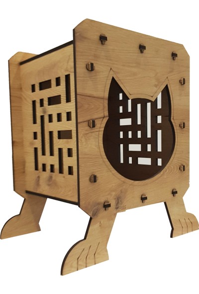 Roma Store Ahşap Desenli - Demonte Kedi Evi Roma Store Ahşap Desenli - Demonte Kedi Evi