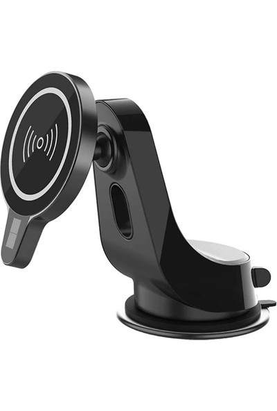 Polhammobile Polham Magsafe 15W Vantuzlu Kablosuz Şarj Kablosuz Araç Şarjı, Vantuzlu Masaüstü Kablosuz Şarj Standı