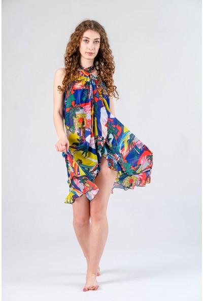 Swawe Desenli Fırıfır Detaylı Pareo