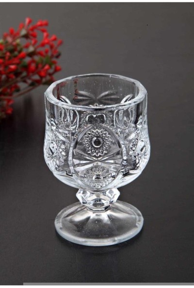 Easyso Çeyizlik Kristal Kesme 6 Adet Kahve Yanı Su / Likör Bardağı
