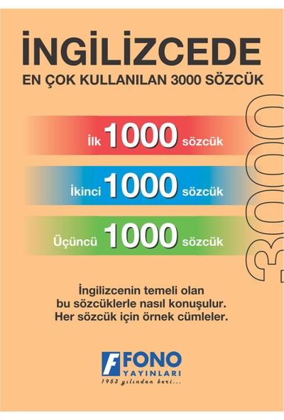 Fono Yayınları İngilizce İlk 3000 Sözcük