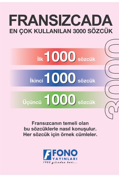 Fono Yayınları Fransızca İlk 3000 Sözcük