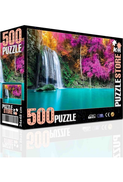 Puzzle Store® Renkli Ormandaki Şelale 500 Parça Puzzle Store® Renkli Ormandaki Şelale 500 Parça